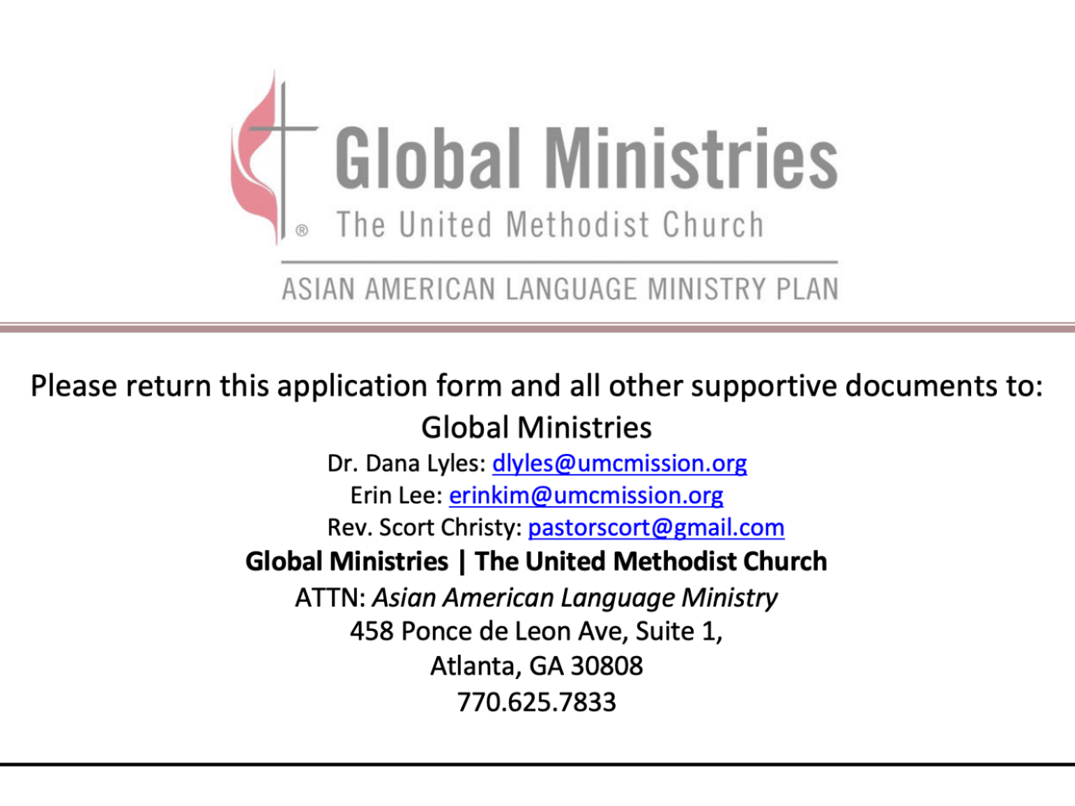 Asian American Language Ministry Plan Grant Application | Global Ministries